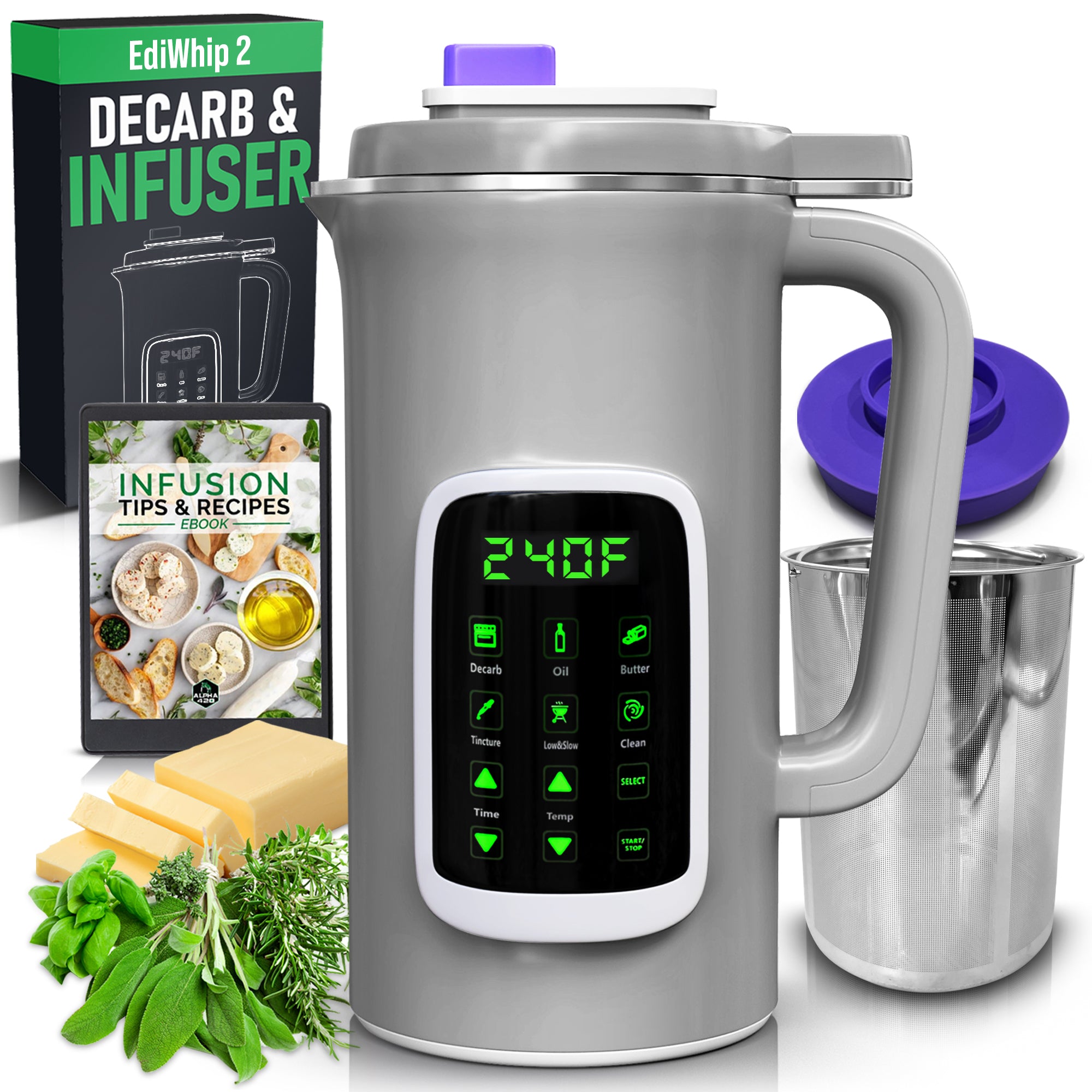 Butter Maker, Oil Infuser & Decarboxylator Machine | EdiWhip 2.0 ...