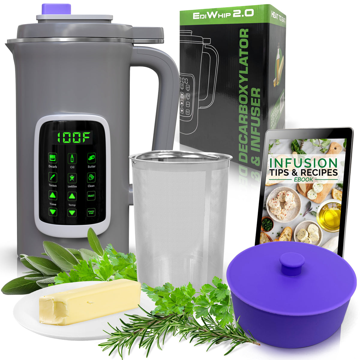 Cannabis Butter Maker, Oil Infuser & Decarboxylator Machine | EdiWhip 2 ...